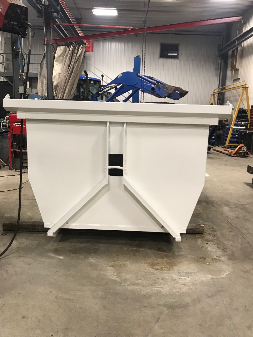 8 cubic yard container with tarp (on frame)